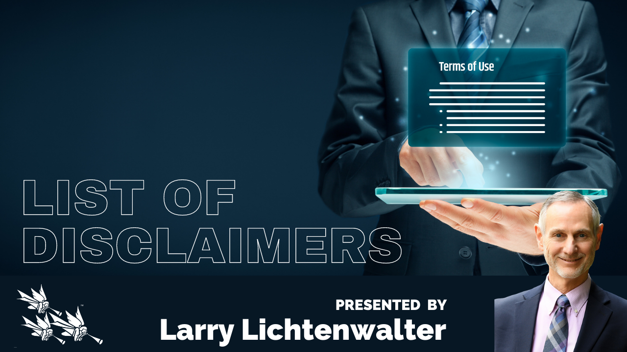 LIST OF DISCLAIMERS – American Christian Ministries